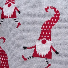 SCANquilt pletený povlak DESIGN elfíci šedočervená 45 x 45 cm