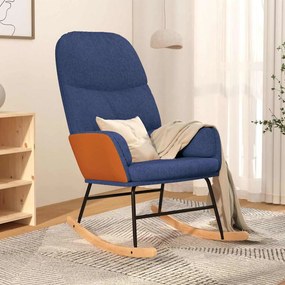 Houpací křeslo modré textil 341046