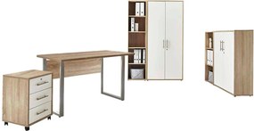 XXXLutz KANCELÁŘ, bílá, Sonoma dub MID.YOU - 001067009003