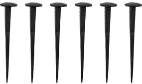 House Doctor Designový háček Wall Nail Black – set 6 ks, černá barva, kov