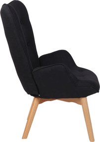 Relaxační křeslo Durham látka – černá