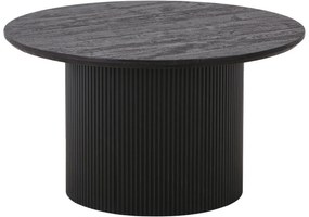 Nordic Living Tmavě hnědý dřevěný konferenční stolek Benovia 80 cm