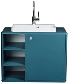 OnaDnes -20% Tmavě modrá lakovaná umyvadlová skříňka Tom Tailor Color Bath II. 62 x 80 cm s umyvadlem