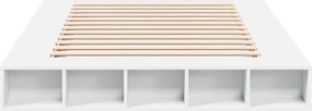Rám postele bílý 150 x 200 cm kompozitní dřevo 3280468