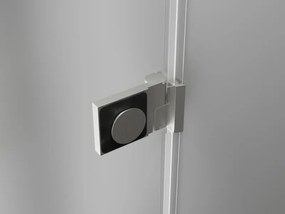 Mexen Lunar-B, výklopný sprchový kout levý 80 x 70 cm, 8mm čiré sklo, ocelový profil, 832-080-070-97-00-L