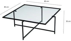 Designový konferenční stolek Vallerie 85 cm černý