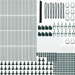 Hexagonální plot s betonovým základem 100 x 1,4 m Zelená 3353598