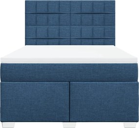 Box spring postel s matrací modrá 160x200 cm textil 3290545