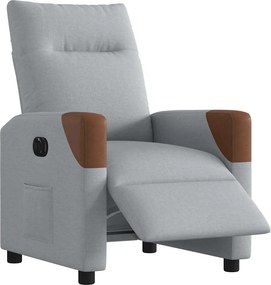 Elektrické polohovací křeslo světle šedé textil 3323990