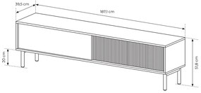 TAVO d | TV stolek RTV 187 2D | 187,1 cm | dub cremona