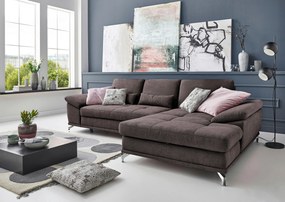 XXXLutz ROHOVÁ SEDAČKA, textil, tmavě hnědá Sit & More - Sedací soupravy - 000144005501