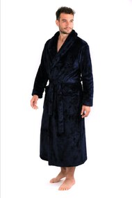 Tmavě modrý chlupatý župan Jack extra 21 20 5952 - XL