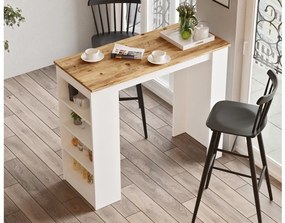 Barový stůl v barvě atlantská borovice-bílá Style, 120x51