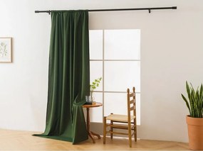 Závěs OXFORD LIGHT 140x270 cm, tmavě zelený Zavěšení: Řasící páska