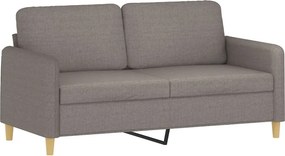 2místná pohovka s polštáři taupe 140 cm textil 3200916