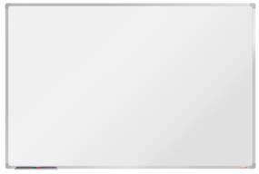 Bílá magnetická popisovací tabule boardOK, 1800 x 1200 mm, hnědý rám