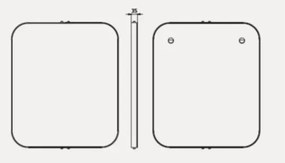 Olsen Spa Zrcadlo bez osvětlení MALŠE Rozměr A - 60 cm, Rozměr B - 3.5 cm, Rozměr C - 70 cm - ZRNOEK7060