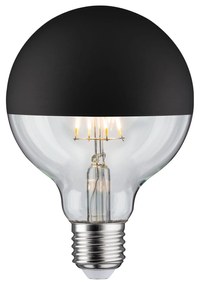 Paulmann 28676 LED žárovka s matně černým vrchlíkem, 6,5W LED 2700K E27 stmívatelná, výška 13,8cm