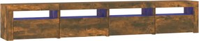 TV skříňka s LED osvětlením kouřový dub 240x35x40 cm 3152767