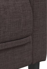 3dílná sedací souprava tmavě hnědá textil 3209232