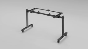 Mobilní stůl MATCH, 180x80 cm, černá podnož, buk