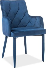 Casarredo - Komfort nábytek Designové jídelní křeslo RICARDO VELVET modrá