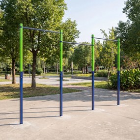 Costway Stahovací tyč vodorovná tyč výškově nastavitelná 80-172 cm z pozinkované