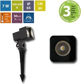 LED zapichovací svítidlo McLED Kira 7W 4000K IP65 černá ML-514.004.19.0