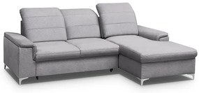 BENETON MINI Pravá rohová sedací souprava - látka Světle šedá Zetta 302 Light grey