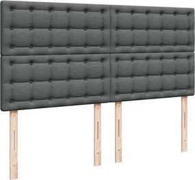 Box spring postel s matrací tmavě šedá 180x200 cm textil 3292882
