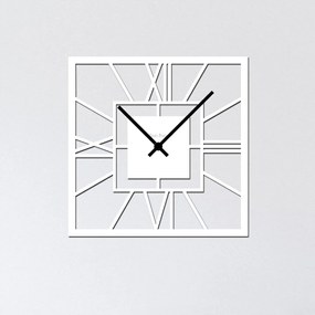 dřevo života Nástěnné hodiny SQUARE Barevný vzor: Bílá, Velikost hodin: 40x40
