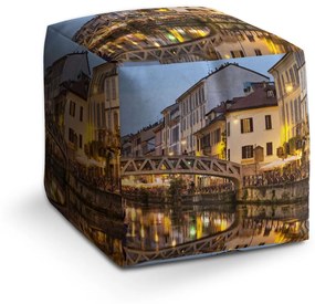 Sablio Taburet Cube Město: 40x40x40 cm