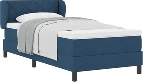 Postel s boxspringem s polštářem Modrá 90 x 190 cm textil 3340065