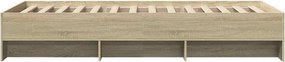 Rám postele bez matrace dub sonoma 100x200 cm kompozitní dřevo 3295669
