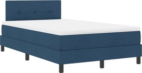Postel s boxspringem s čelo Modrá 120 x 200 cm textil 3338684