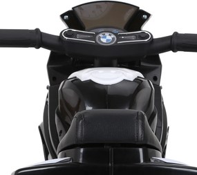 HOMCOM BMW S1000RR licenční dětská elektrická motorka dětské vozidlo s baterií, tříkolka, ocel, černá, 66x37x44 cm