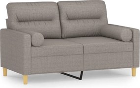 2místná pohovka s polštáři taupe 120 cm textil 3200820