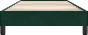 Postel Box Spring bez matrace tmavě zelená 100x210 cm samet 3315816