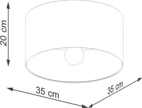Sollux Lighting Stropní svítidlo TELESTO bílé/světle hnědé
