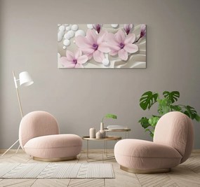 Obraz magnolie na abstraktním pozadí Varianta: 100x50