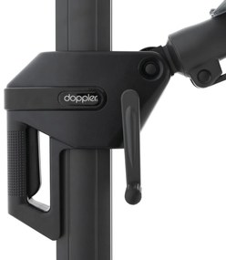 Doppler ACTIVE 310 x 210 cm - moderní slunečník s boční nohou světle šedá