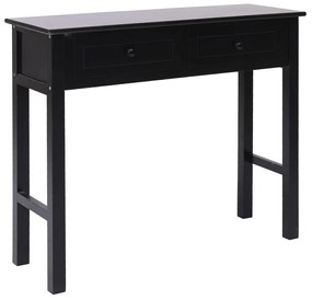 Konzolový stolek černý 90 x 30 x 77 cm dřevo - Default Title