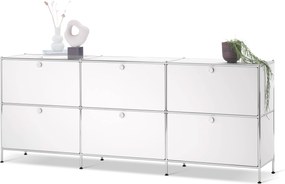 Tchibo - Odkládací skříňka CN3 se 6 výklopnými dvířky - barva: chrom
