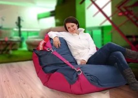 BeanBag Sedací pytel 189x140 duo pink - jeans