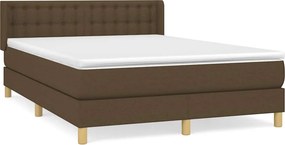 Box spring postel s matrací tmavě hnědá 140x200 cm textil 3130596