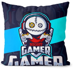 Polštář Night gamer (Velikost: 40 x 40 cm)
