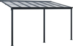 Hliníková pergola BestBerg PZ-13A / 13 m² / šedá
