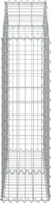 Klenutý gabionový koš 100 x 30 x 100/120 cm pozinkované železo 153425