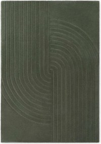 Tmavě zelený ručně tkaný vlněný koberec 200x300 cm Arcura – Vikosa