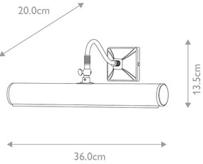 Elstead PL1-20-BLK - Obrazové svítidlo PICTURE 2xE14/40W/230V černá